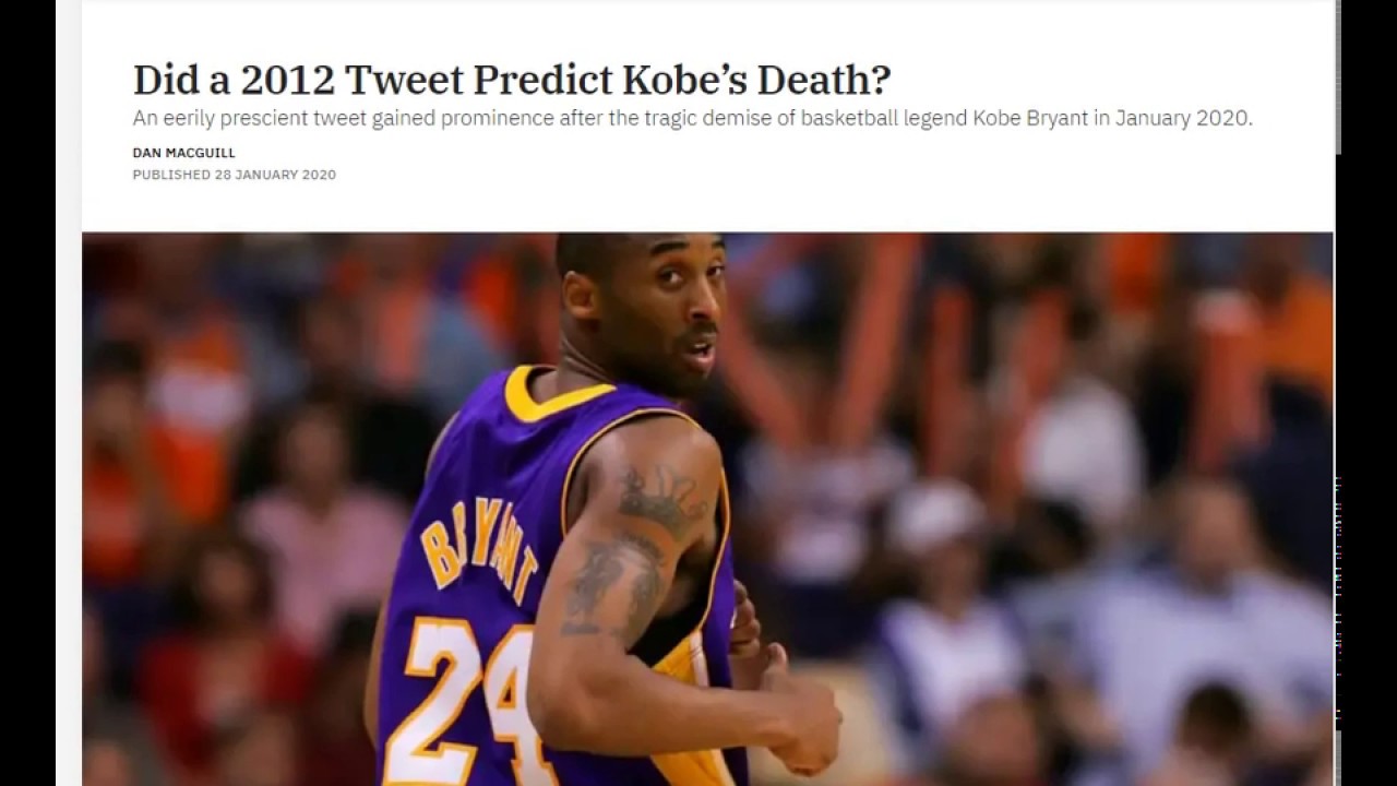 DID A 2012 TWEET PREDICT KOBE BRYANTS DEATH - YouTube