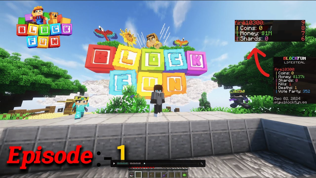 Minecraft block Fun Smp Episode1 In Minecraft #SenpaiSpider #YugPlayz # ...