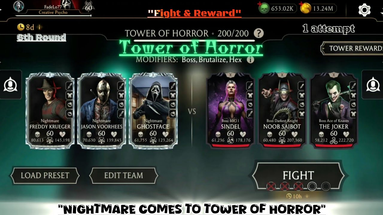 Mk Mobile. Tower of Horror Final Bosses 6th Round Fight & Reward ...