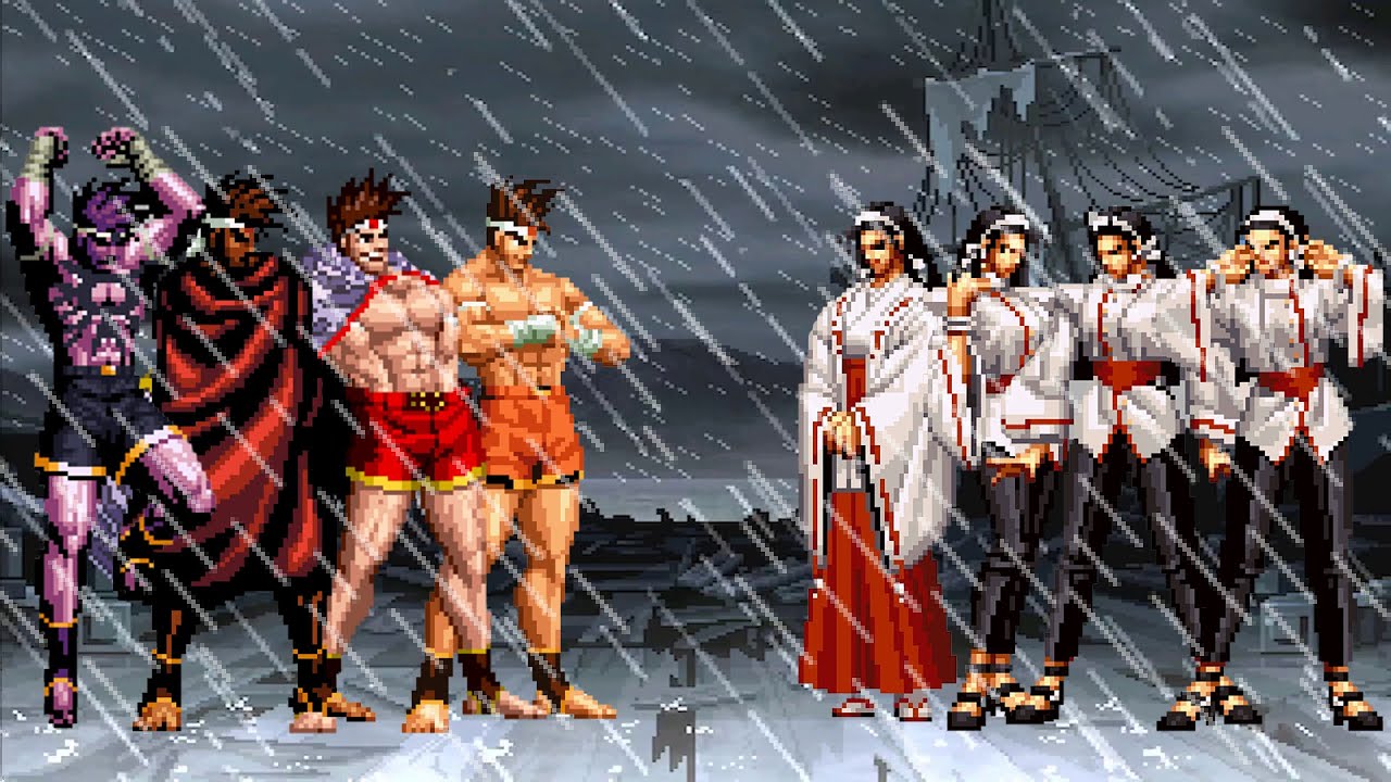 [KOF Mugen] Joe Higashi Team vs Chizuru Team - YouTube