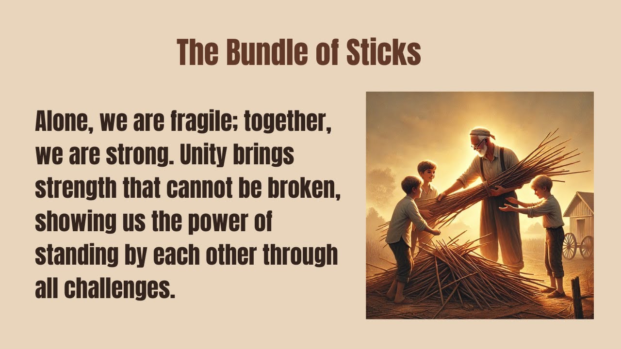 The Bundle of Sticks: Strength in Unity || Learn English With Stories ...