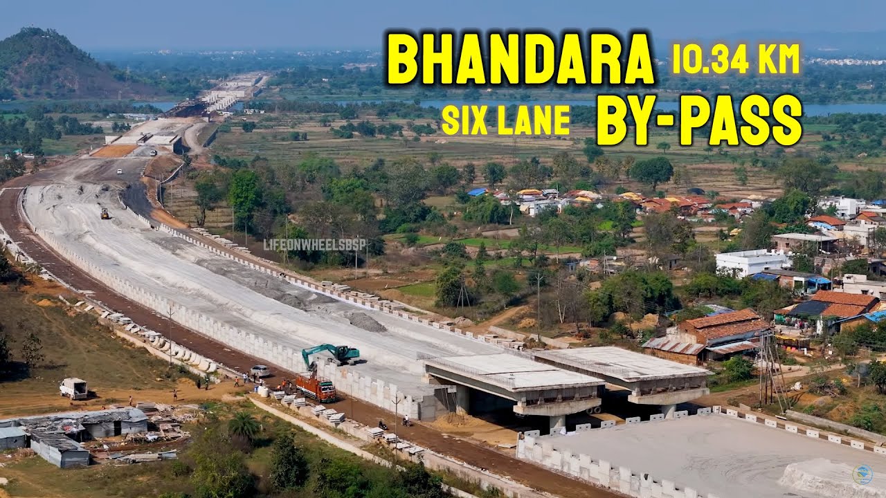 Bhandara Six Lane By-Pass 14.8 Kms Road Project Update || Korambhi ...