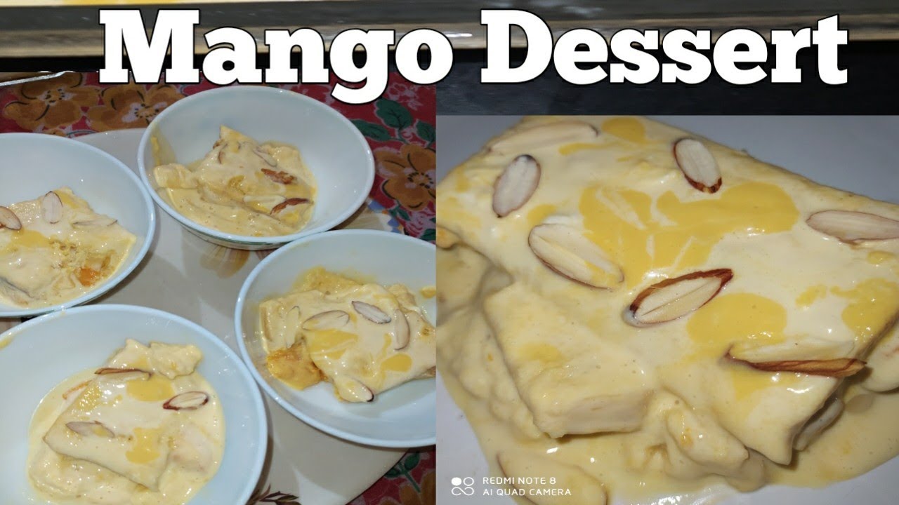 MANGO DESSERT / Egg Less Mango Ice cream / Easy Mango Dessert Recipes ...