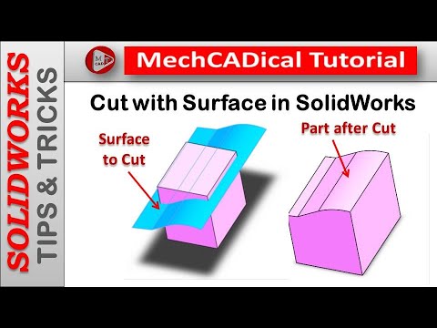 Cut With Surface In SolidWorks - YouTube