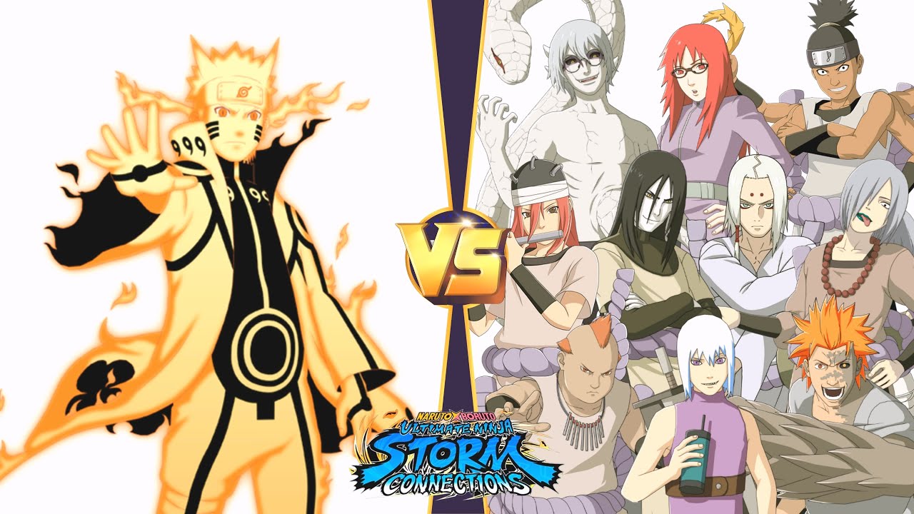 【Naruto Kurama Link Mode VS Orochimaru Related person Marathon battle ...