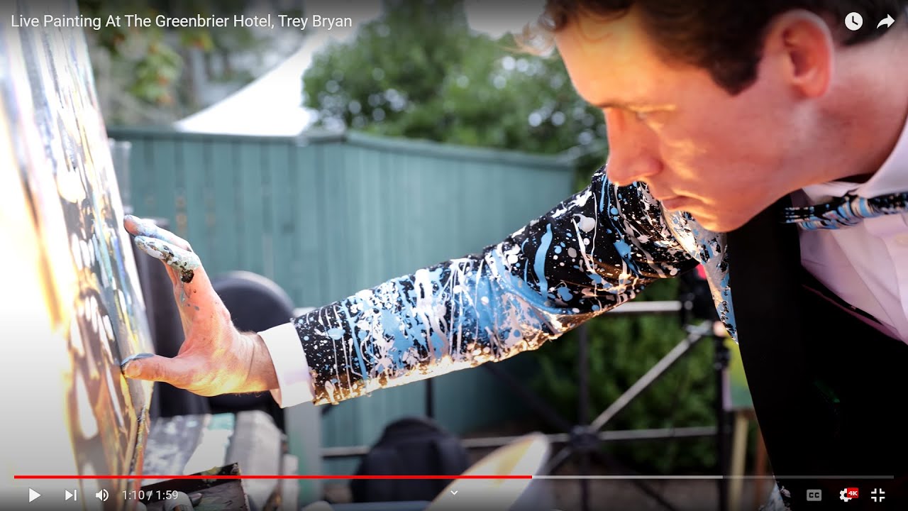 Live Painting At The Greenbrier Hotel, Trey Bryan - YouTube