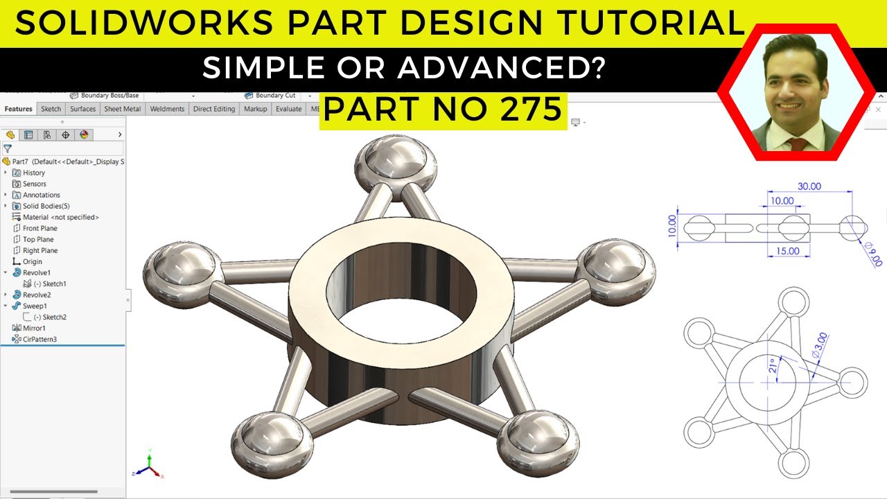 Solidworks Part Design Tutorial From Simple To Advanced Techniques 5497