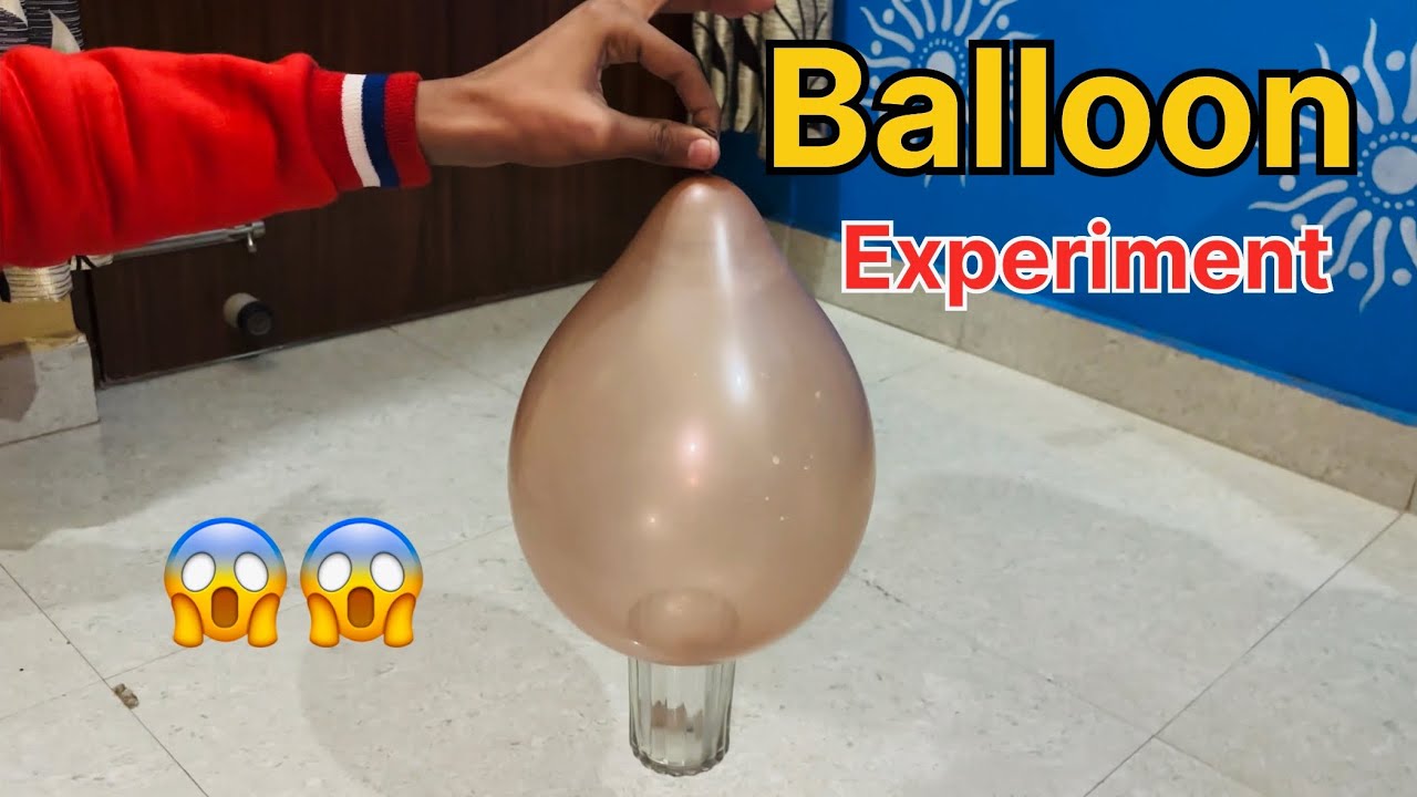 😱Balloon Experiment By🤯 Glass || At Home || Free || Abhishek Experiment ...