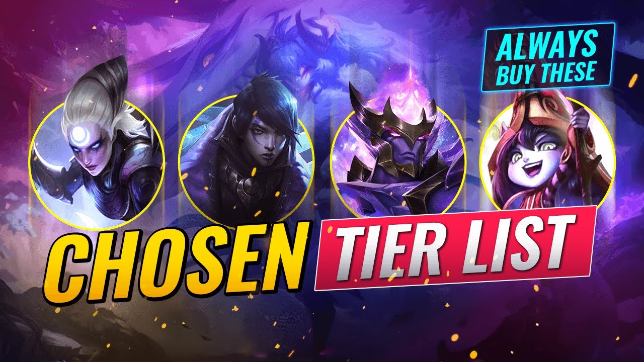 CHOSEN TIER LIST - SET 4 - Teamfight Tactics - YouTube