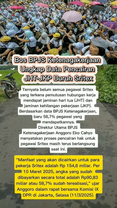 Bos BPJS Ketenagakerjaan Ungkap Data Pencairan JHT-JKP Buruh Sritex - YouTube