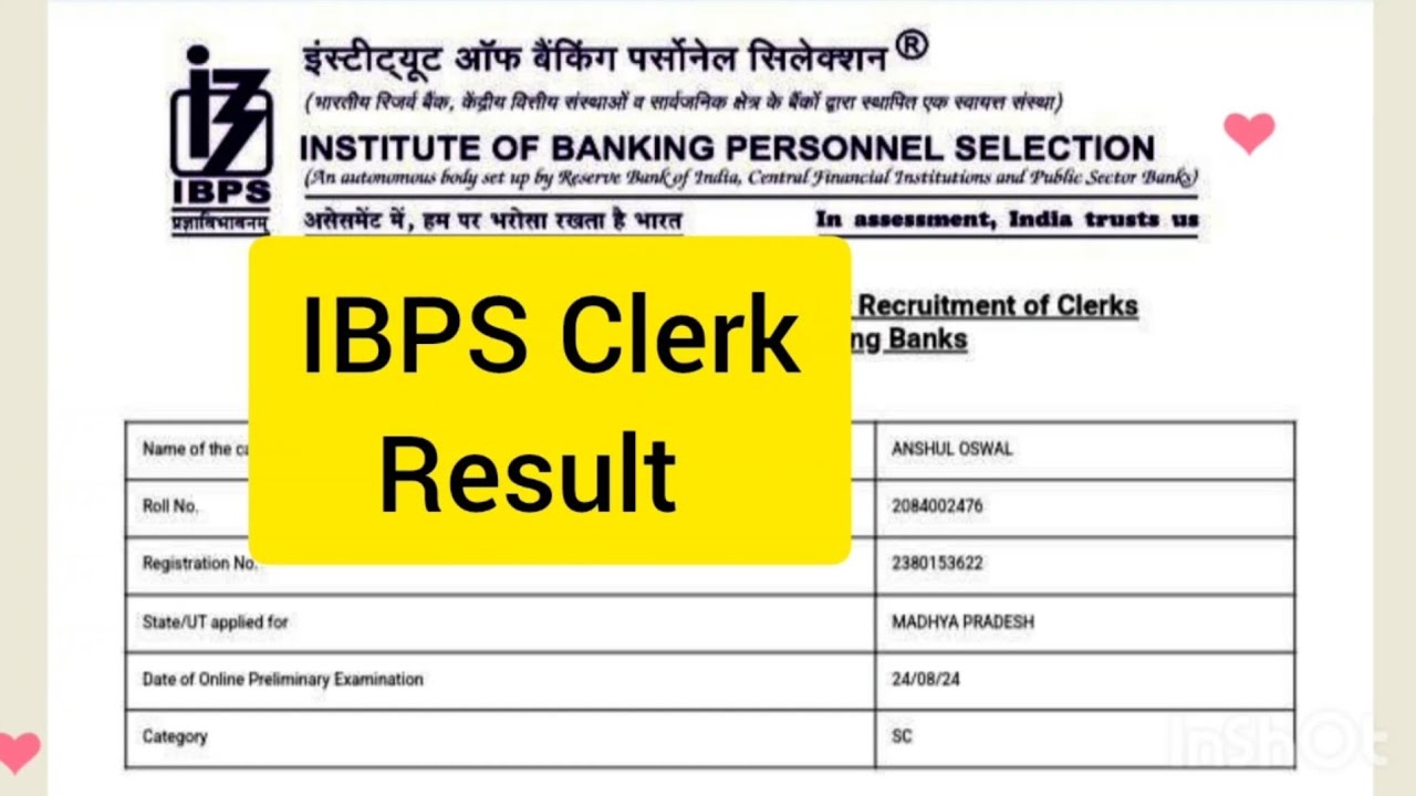 IBPS clerk Result ️ | Scorecard🥲 | My Shift And Attempts |Analysis # ...