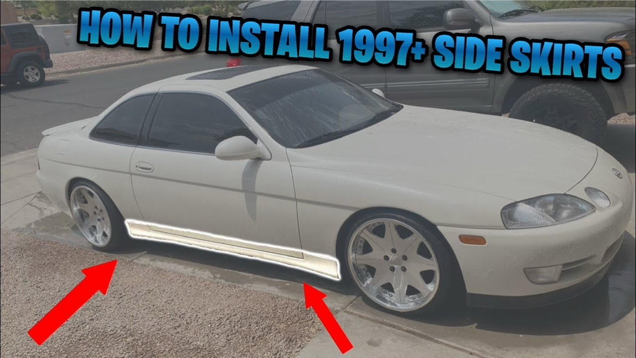 SC400/300 97+ SIDE SKIRT INSTALL (92-97 Conversion) - YouTube