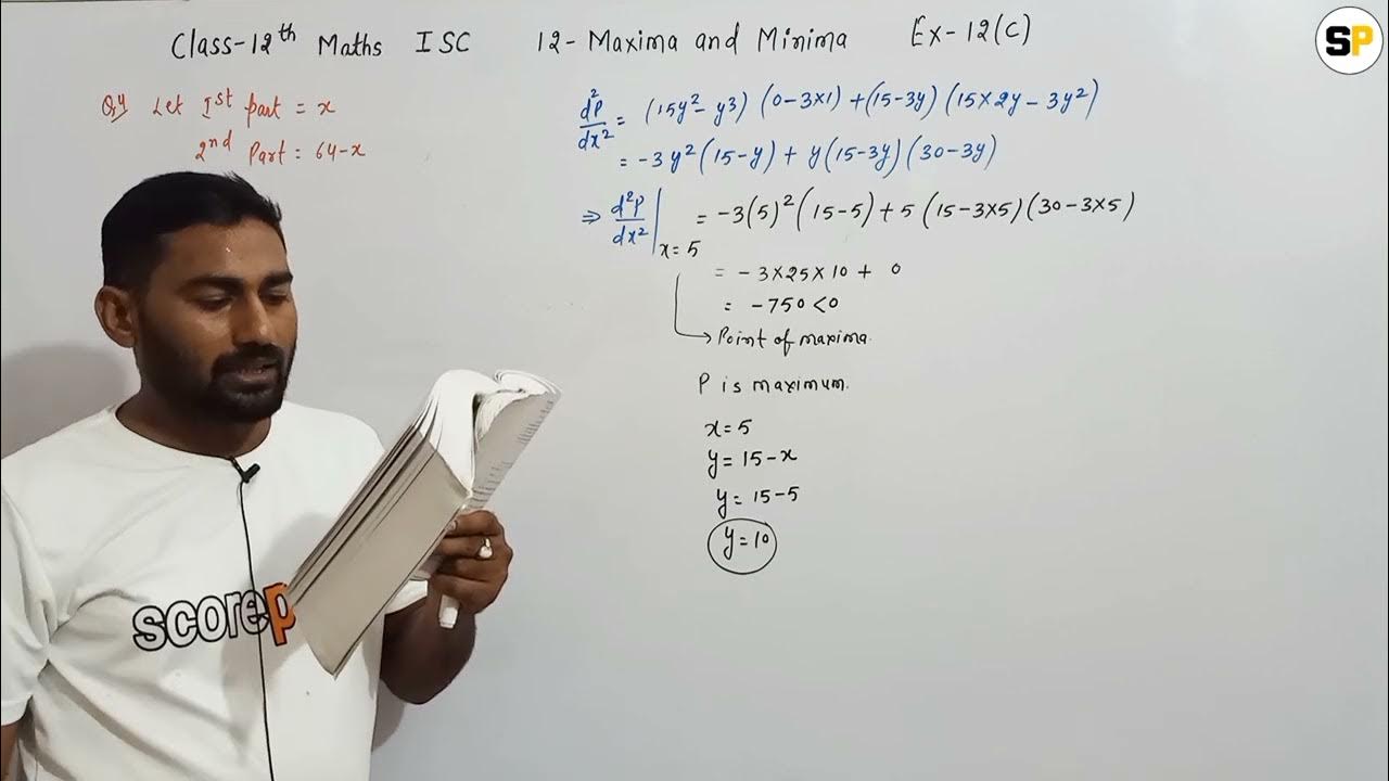 Class 12 Maths | Application of derivatives | Maxima and Minima | Chapter 12 | Ex-12(c) Q3 to Q5 ...