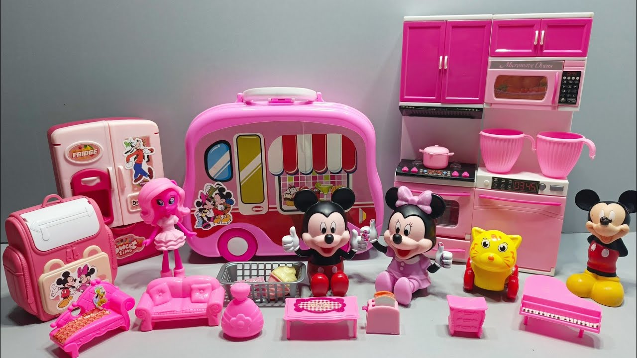08:50 Satisfying with Unboxing Minnie & Mickey mouse Kitchen set Toys ...