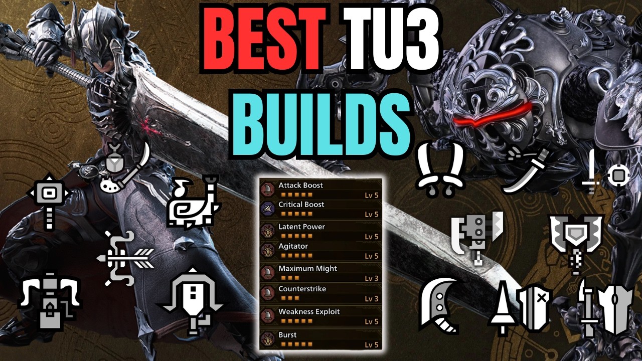 The BEST Builds For EVERY Weapon in Monster Hunter Wilds! (TU3 Update ...