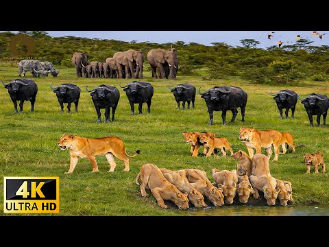 Serengeti National Park 4K 🌍 Amazing African Wildlife Safari with Relaxing Music