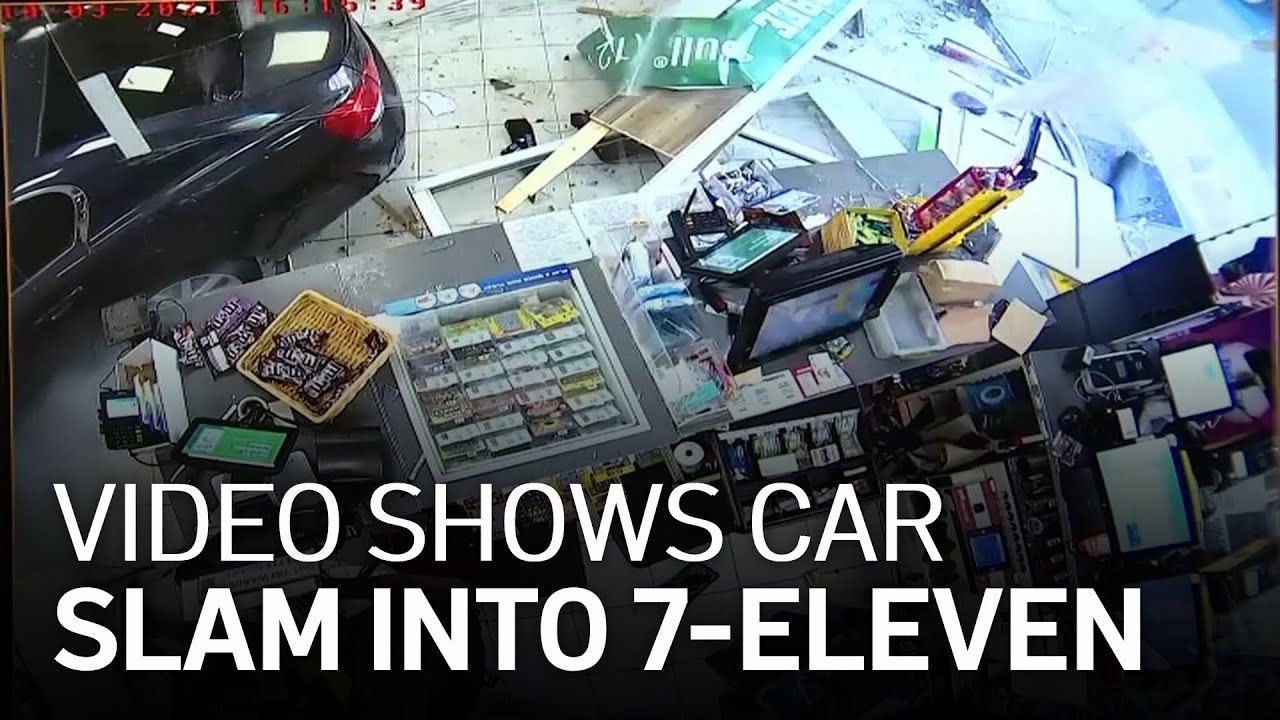 Surveillance Video Shows Car Slam Into San Leandro 7-Eleven, Injuring 7 ...