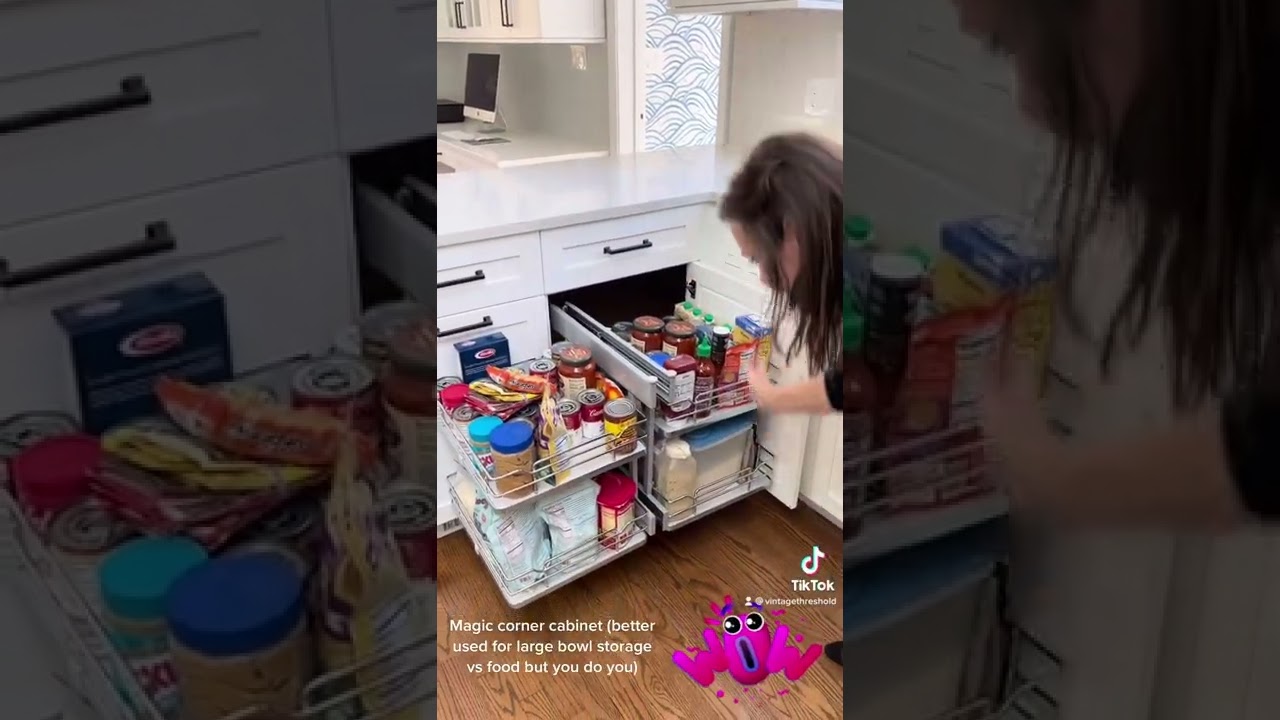 Showing off the Magic corner storage in this kitchen I designed. - YouTube