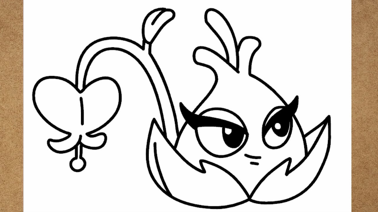 How to draw blooming heart from Plants vs Zombies pvz step by step ...