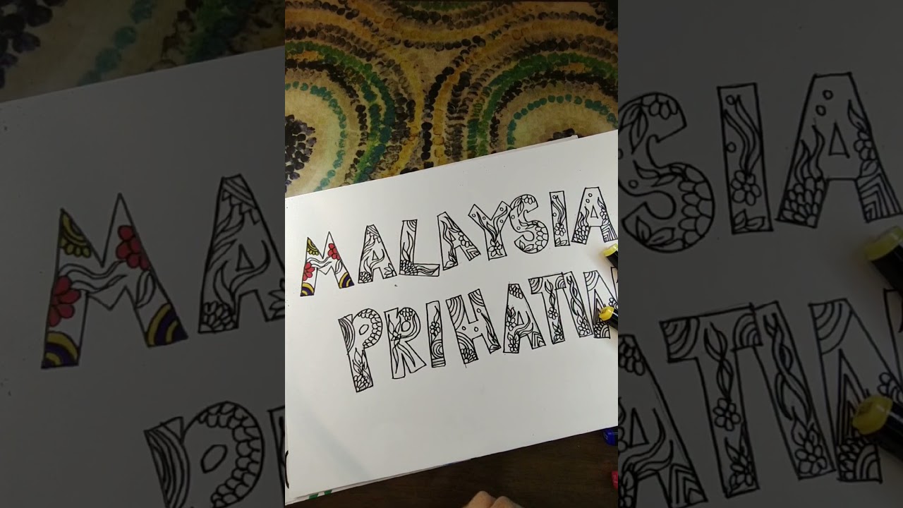 Menghasilkan corak dalam huruf - YouTube