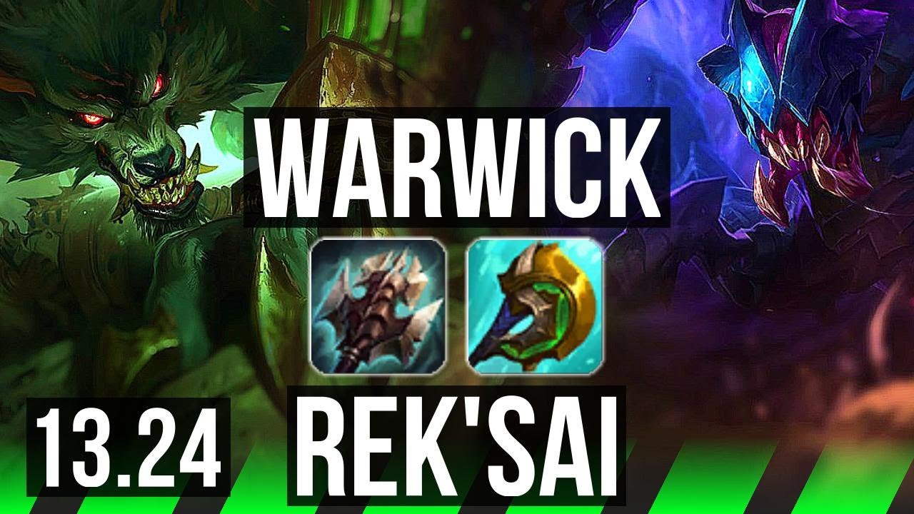 WARWICK vs REK'SAI (JNG) | 1100+ games, 7/2/6, Godlike | KR Master | 13 ...