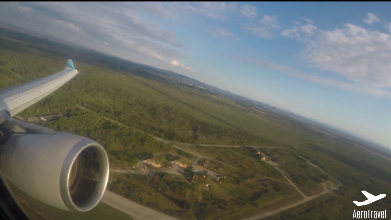 EUROWINGS AIRBUS A330 SUNSET TAKE OFF at SANTA CLARA, CUBA (SNU) ULTRA ...