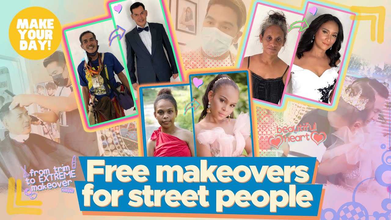 Free makeovers for street people | Make Your Day - YouTube