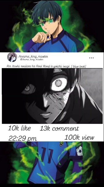 Rin Itoshi realizes his Real Rival is yoichi isagi [ blue lock] - YouTube