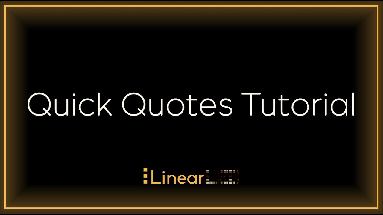 Quick Quote Tutorial - YouTube
