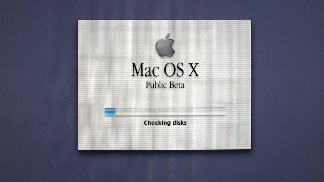 Mac OS X Public Beta - Booting - YouTube