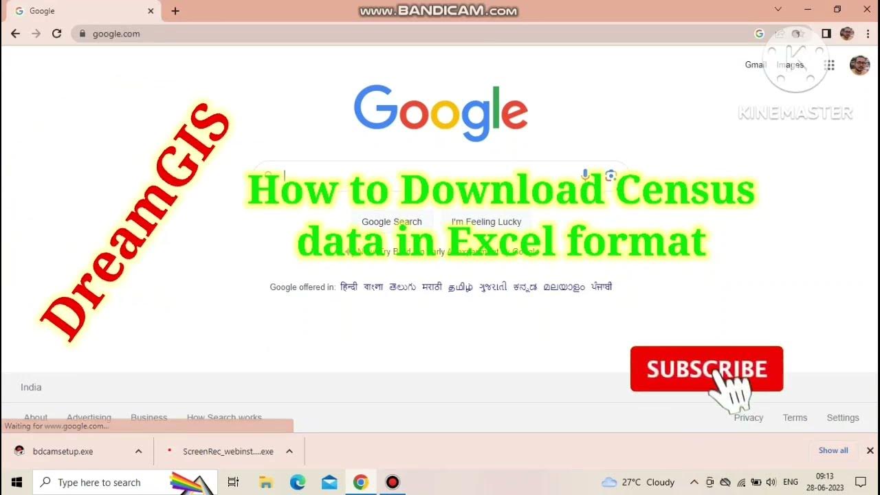 Census Data Download from Survey of India (in excel format) - YouTube