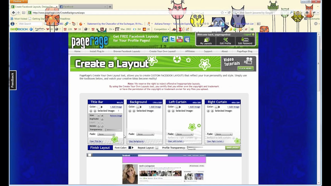 How to Add Your Own Images to Facebook Layouts - YouTube