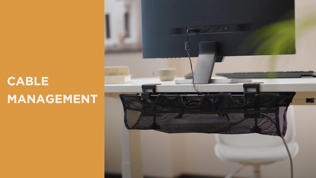Under-Desk Mesh Cable Management - CC11-7 Series - YouTube