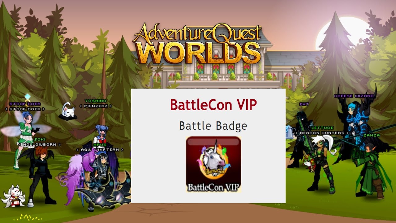 AQW how to get battlecon VIP achievement - YouTube