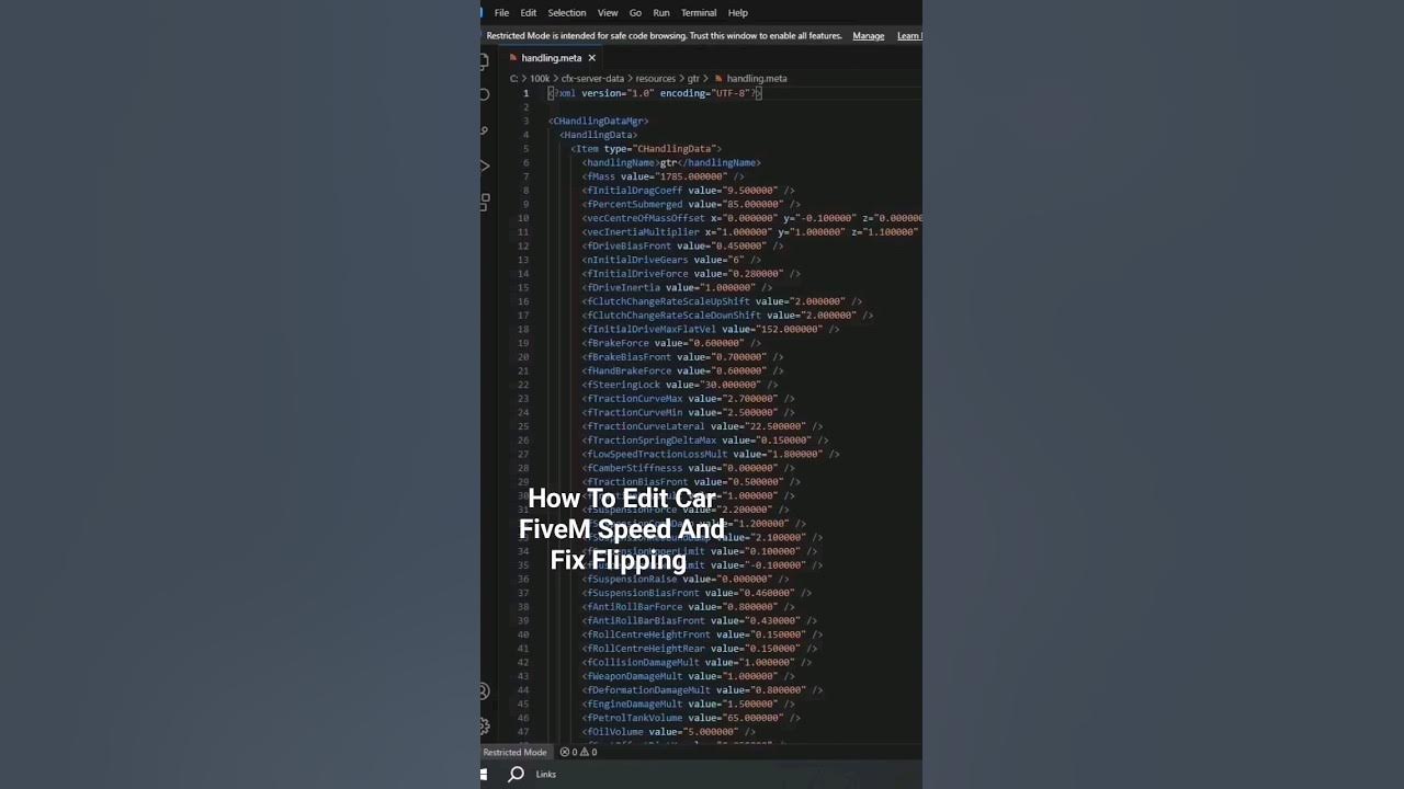 How To Edit FiveM Cars And Fix Flipping Problème - YouTube