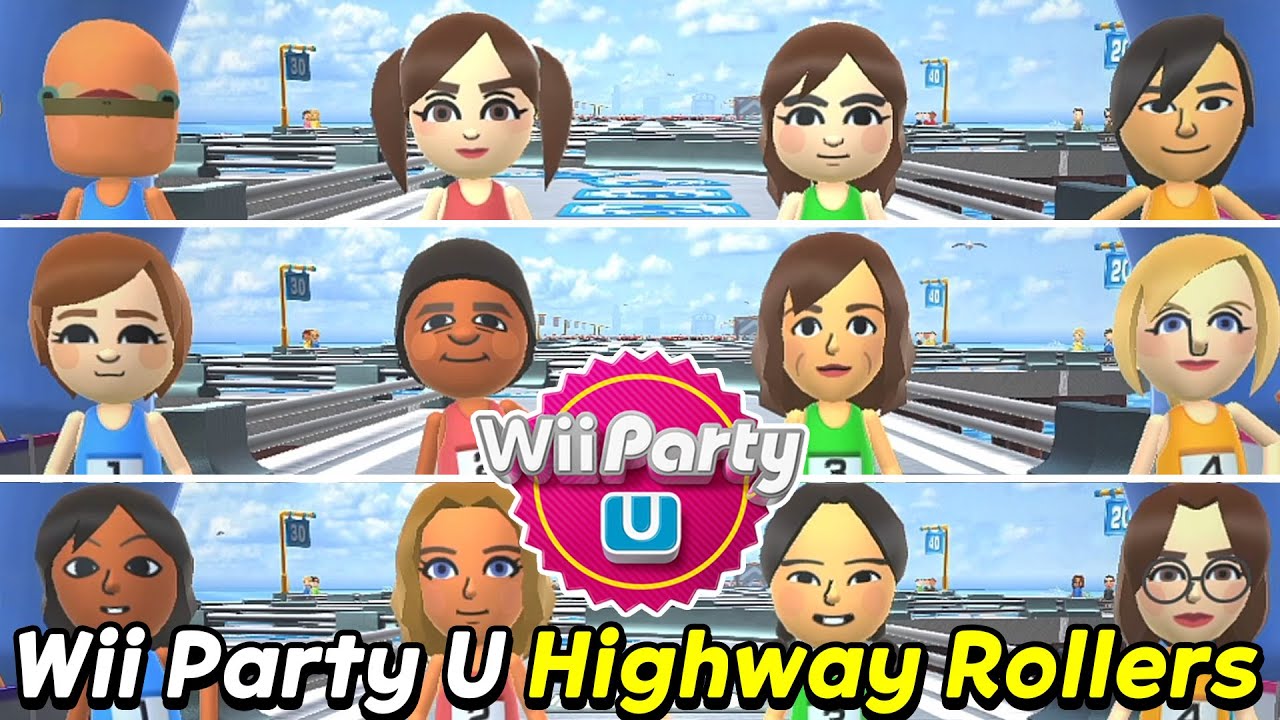 Wii Party U Longplay🎵🎵 Highway Rollers Gameplay 🎵 3 Round Best Mix ...