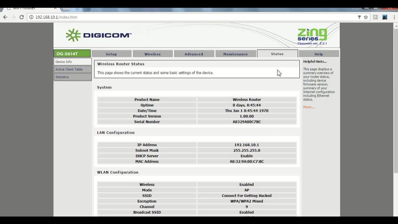 How to Change Wifi Password in Digicom Router - YouTube