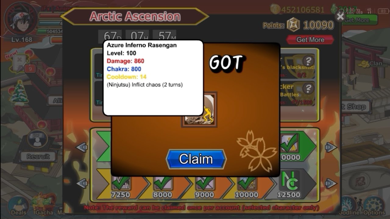 Shinobi Warfare Free jutsu end Platinum Ninjutsu ( Arctic Ascension ...