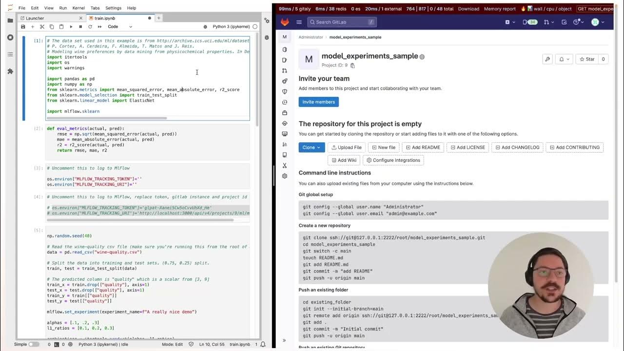 Gitlab 15.11 Model experiments + MlFlow Integration Demo - YouTube