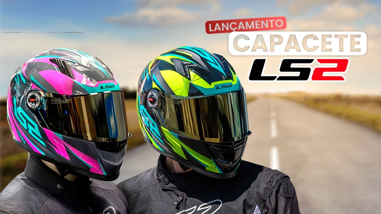 Capacete LS2 Draze Verde e Rosa (LANÇAMENTO) - YouTube