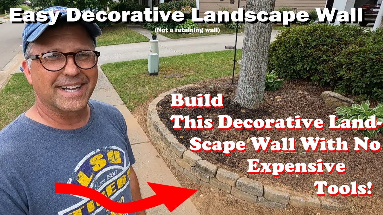 Easy Decorative Landscape Wall build - YouTube