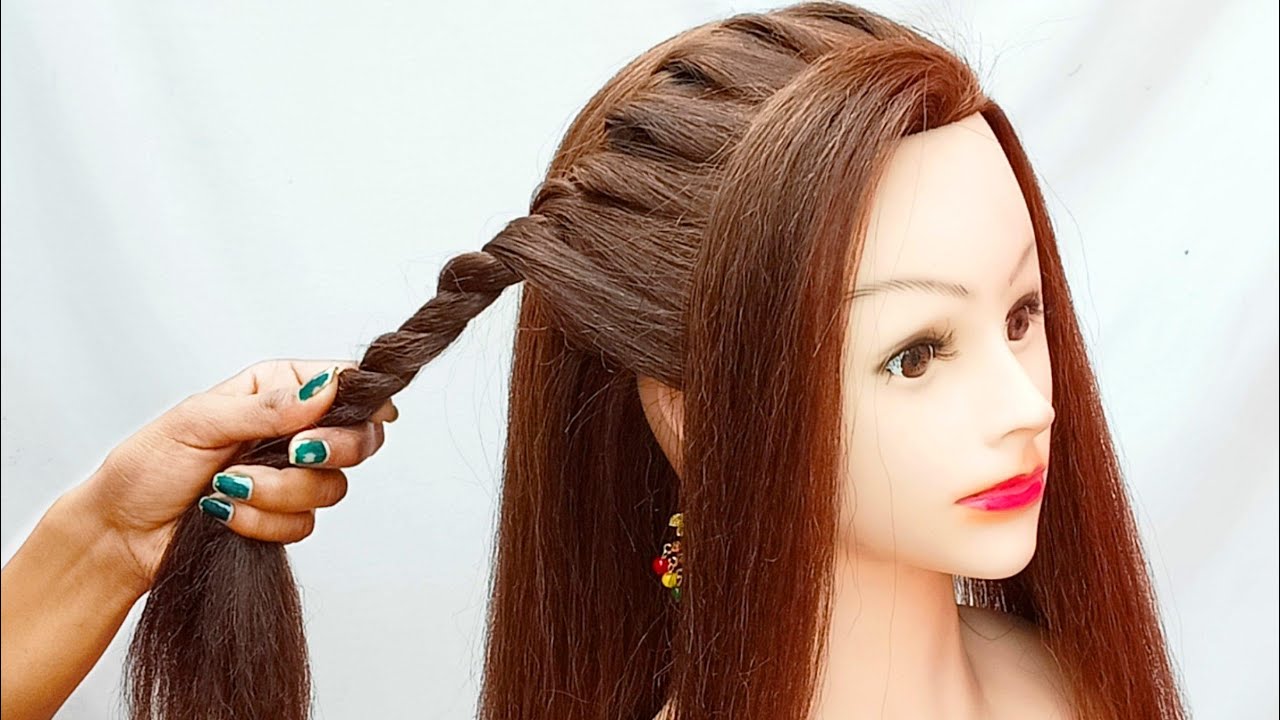 1 easy simple hairstyle | front hair style | hair style girl | hair ...