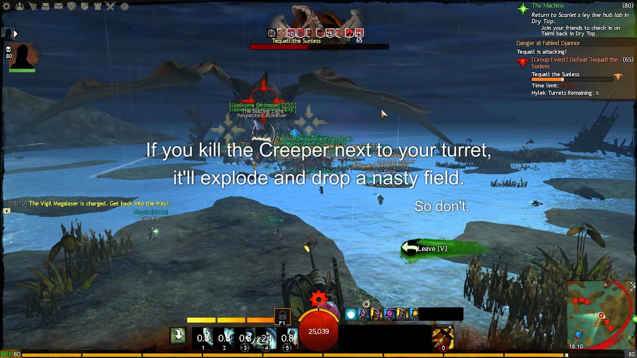 GW2 Tequatl turrets - how to turret - YouTube