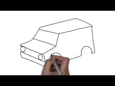 Learn how to draw a van in 60 seconds - YouTube