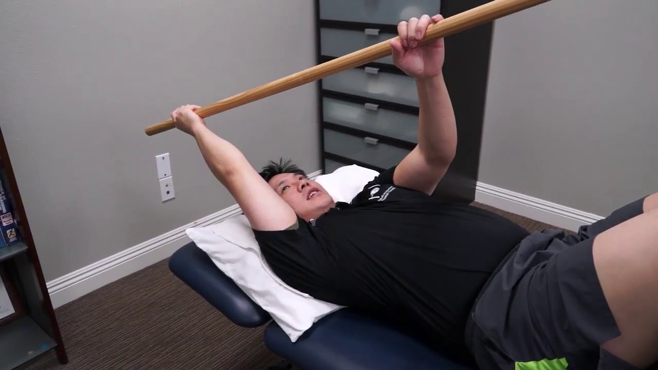 Frozen Shoulder Exercises with Dowel | Range Of Motion | Shoulder ...