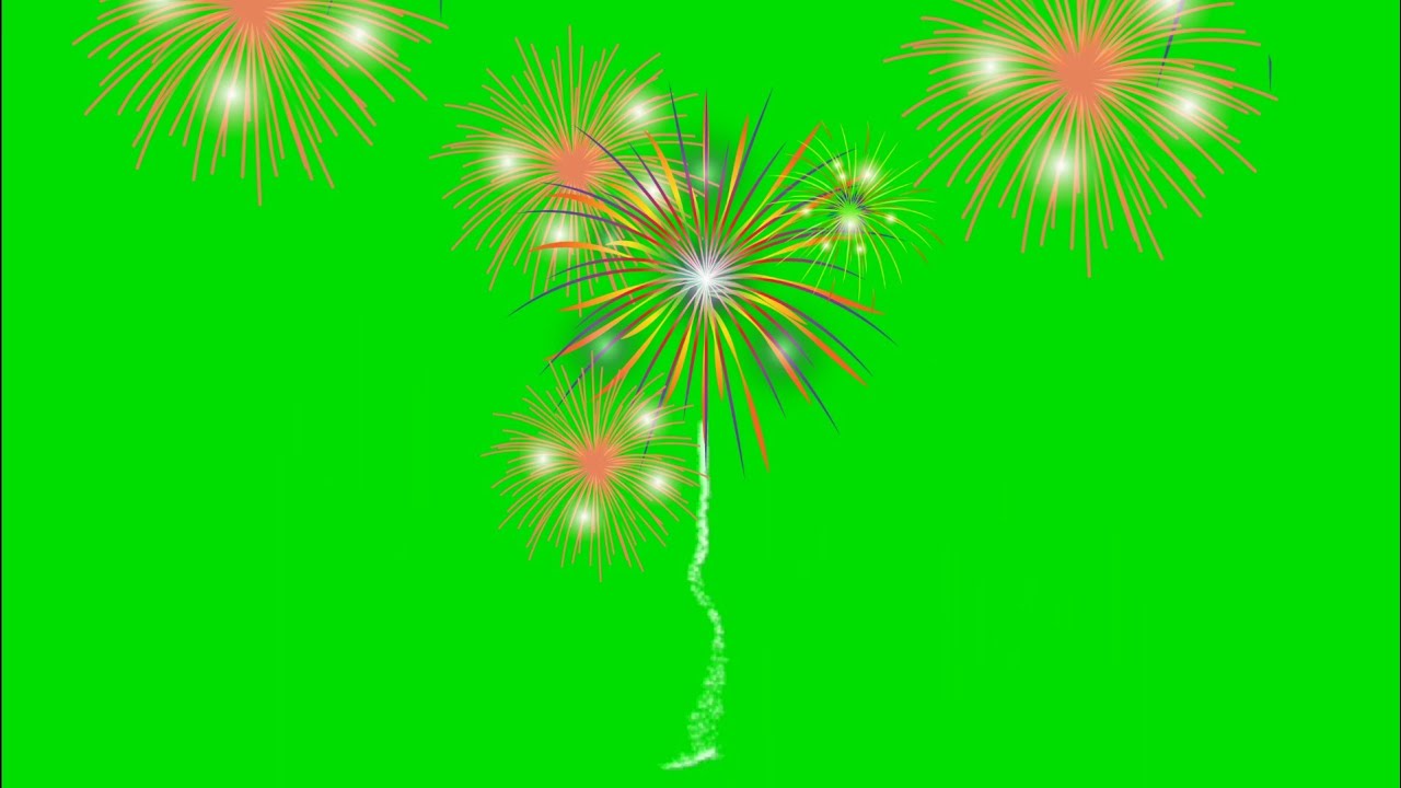 Fireworks green screen chroma key animation effect HD - YouTube