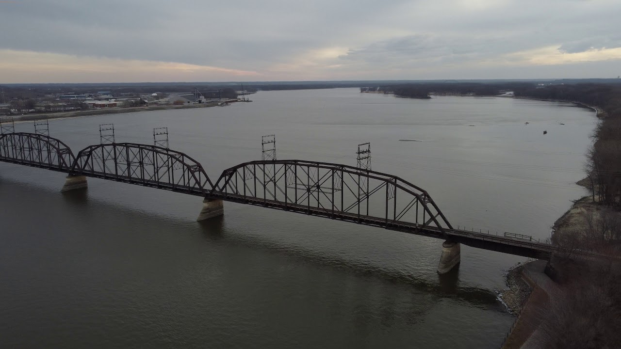 Crescent Railroad Bridge #1 - DJI Mini 2 Drone Footage - Raw - YouTube