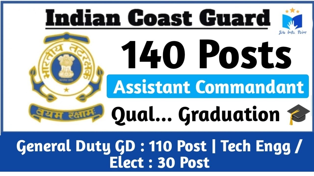 Indian Coast Guard requirment 2024 💥 Assistant Commandant 💥 General ...