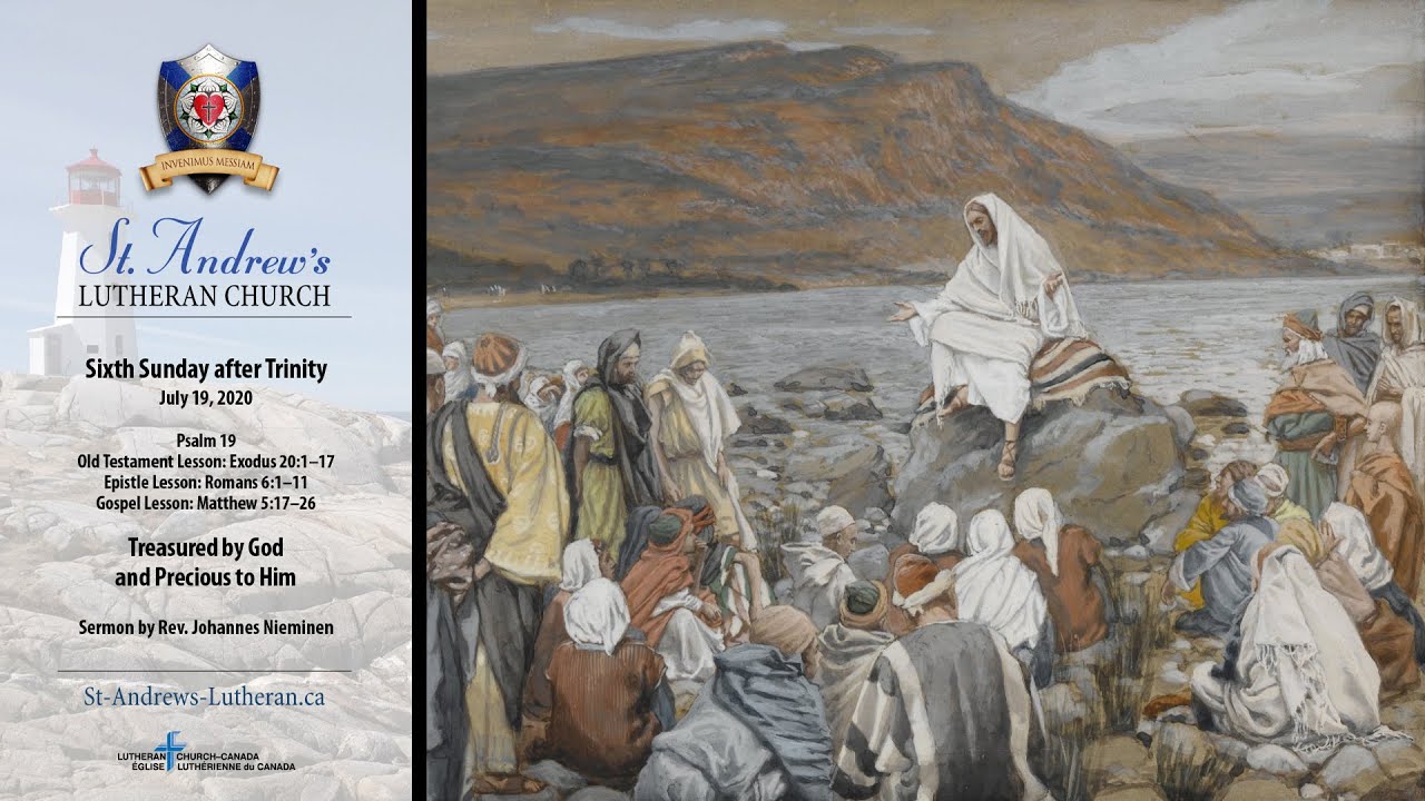 Sermon - Treasured by God and Precious to Him - July 19, 2020 - YouTube